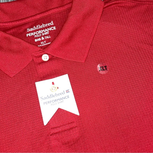 Saddlebred | Shirts | Saddlebred Nwt Performance Red Dahlia Golf Polo ...